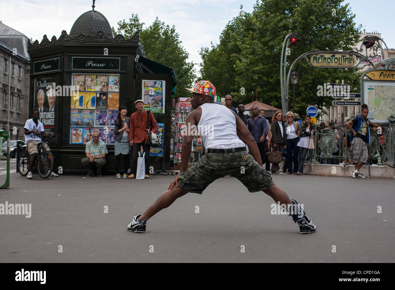 Man break dancing in Paris, France, Europe Stock Photo - Alamy