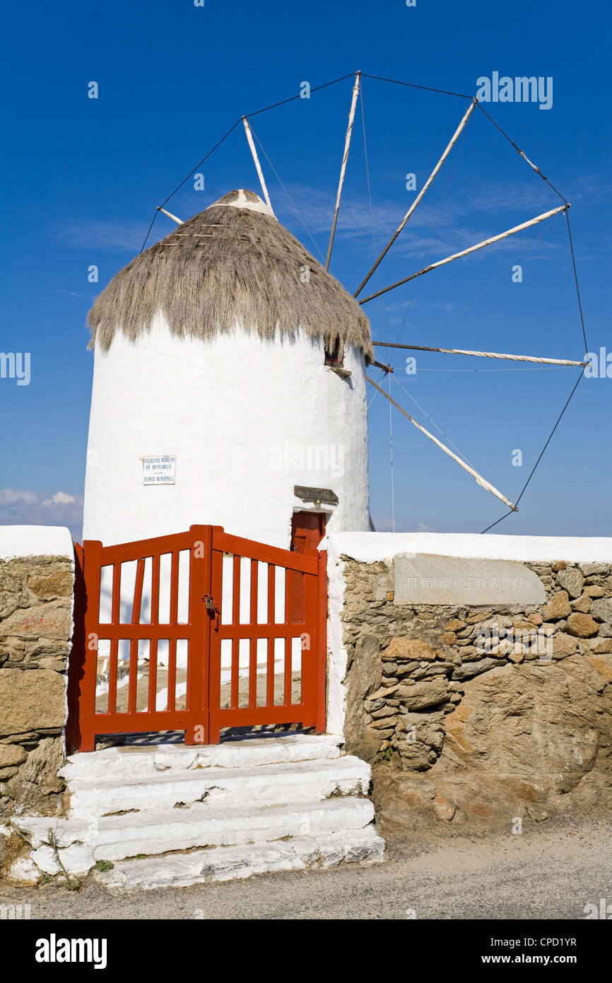Bonis Windmill at the Folklore Museum in Mykonos Town, Island of ...