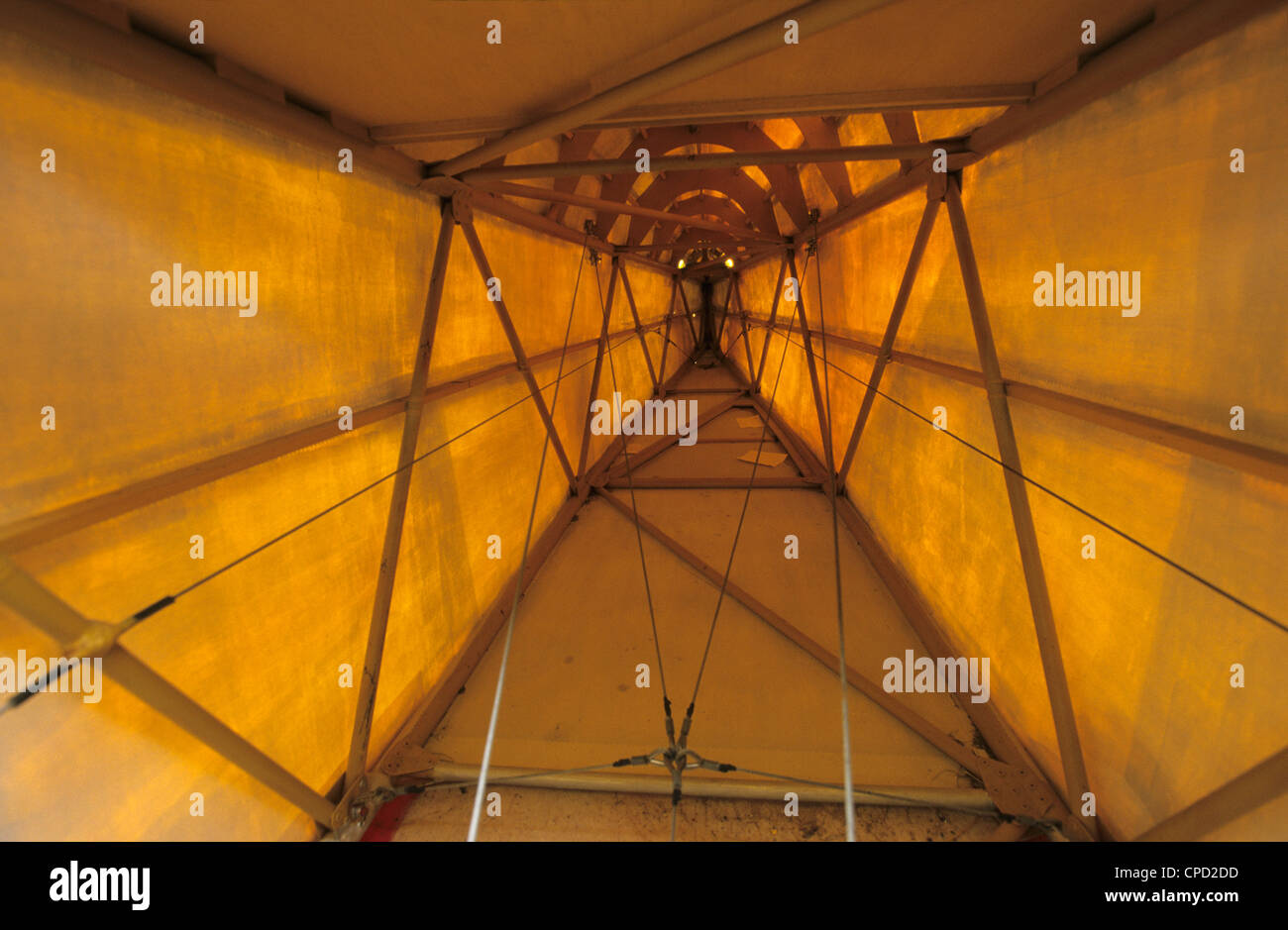 Inside structure view of tale/fuselage made with metallic pipes welded ...