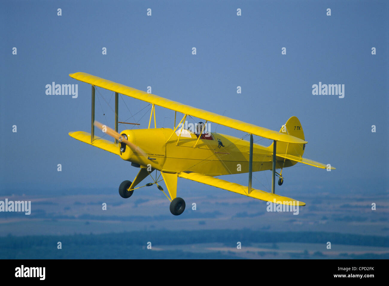 Biplane flying hi-res stock photography and images - Alamy