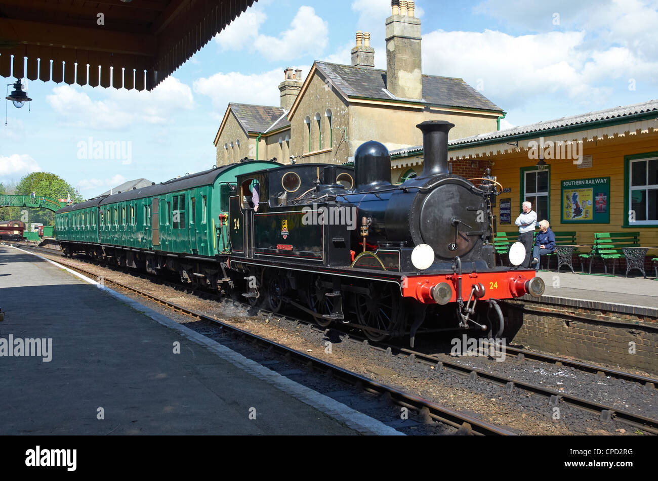 Adams O2 class 'Calbourne' at Alresford, Mid-Hants Railway. Calbourne ...