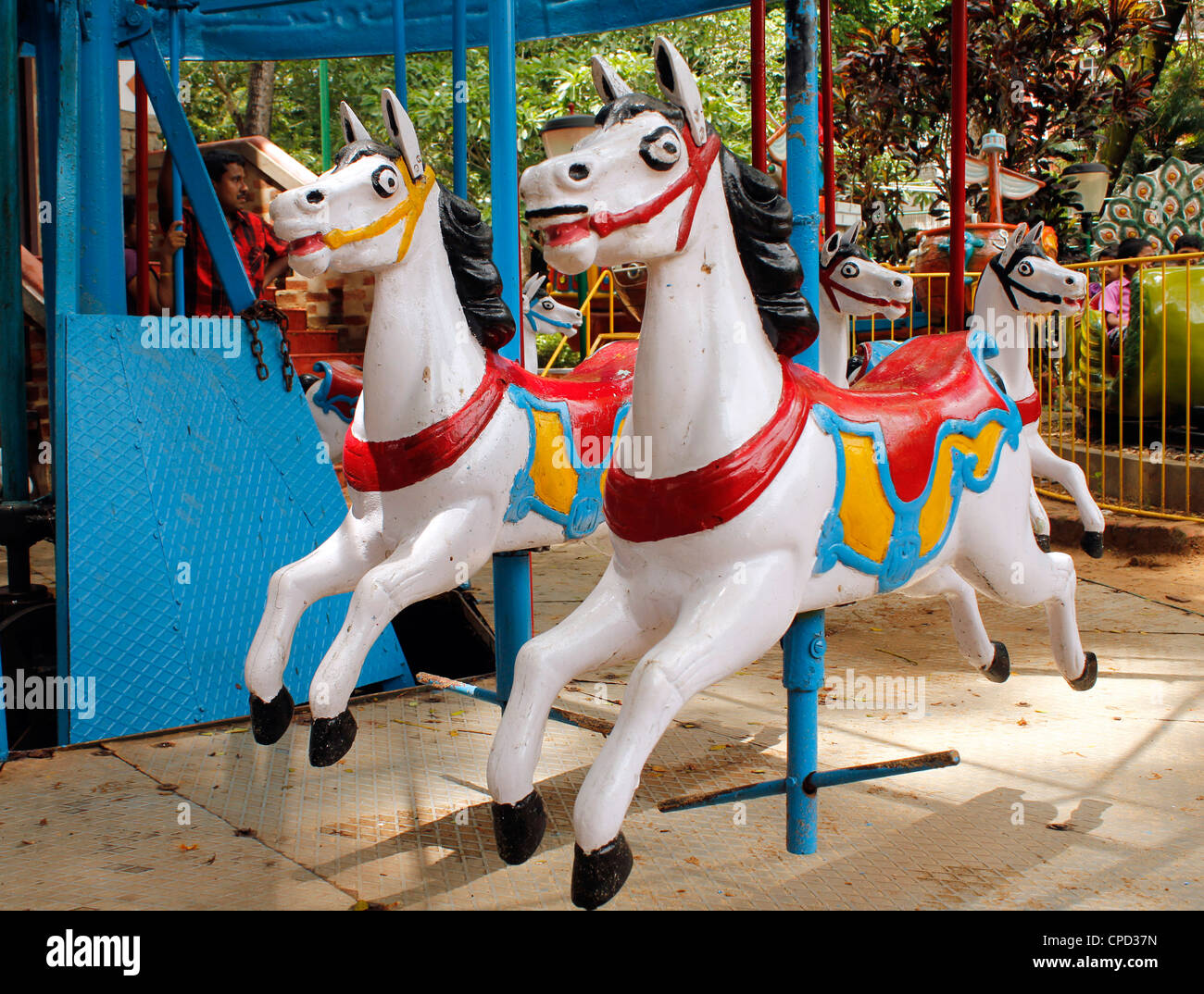 mary go round horse; Carousel Stock Photo - Alamy