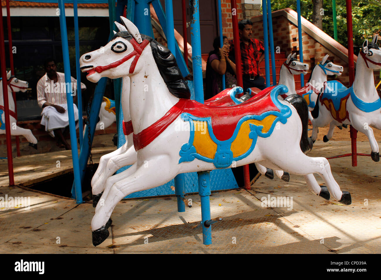 mary go round horse; Carousel Stock Photo - Alamy
