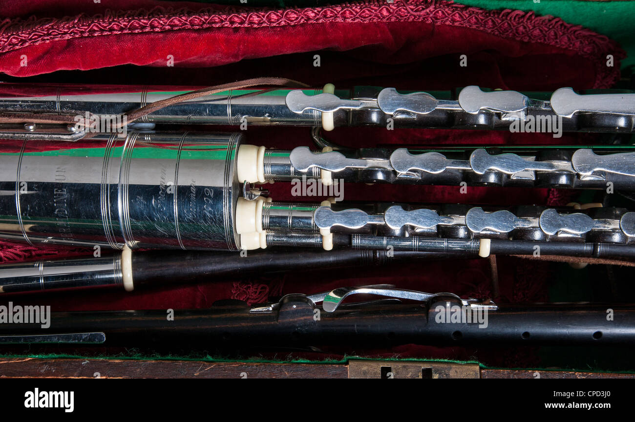 Set of uilleann pipes made by the late Alain Froment Stock Photo - Alamy