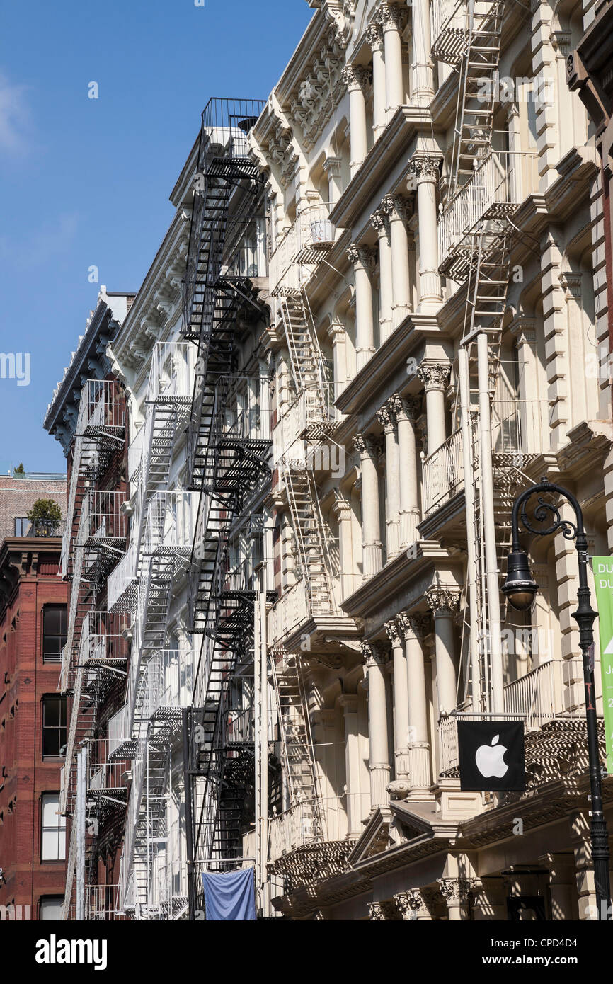 Building Facades, SoHo-Cast Iron Historic District, NYC Stock Photo - Alamy
