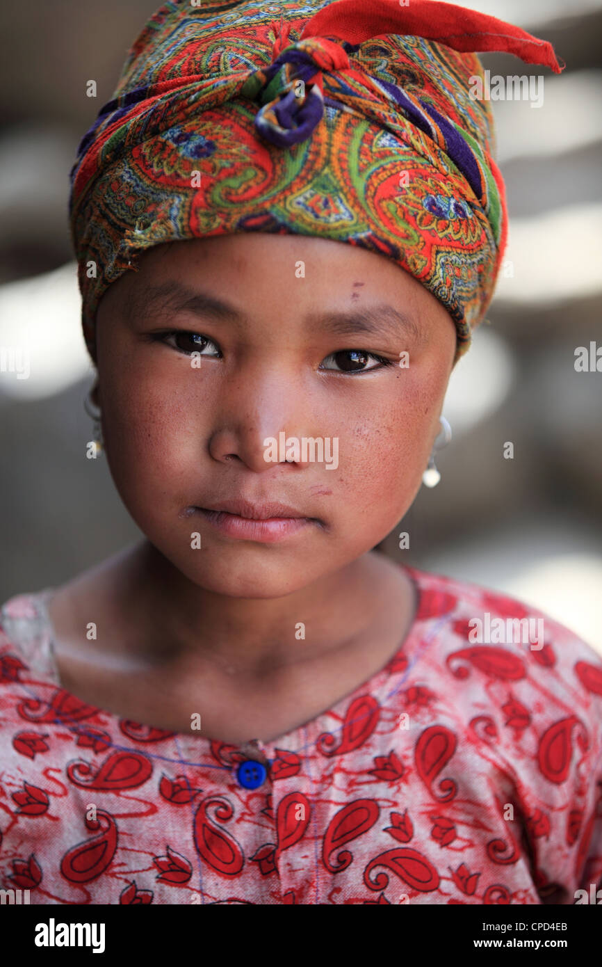 Nepali Tamang rural girl Stock Photo - Alamy