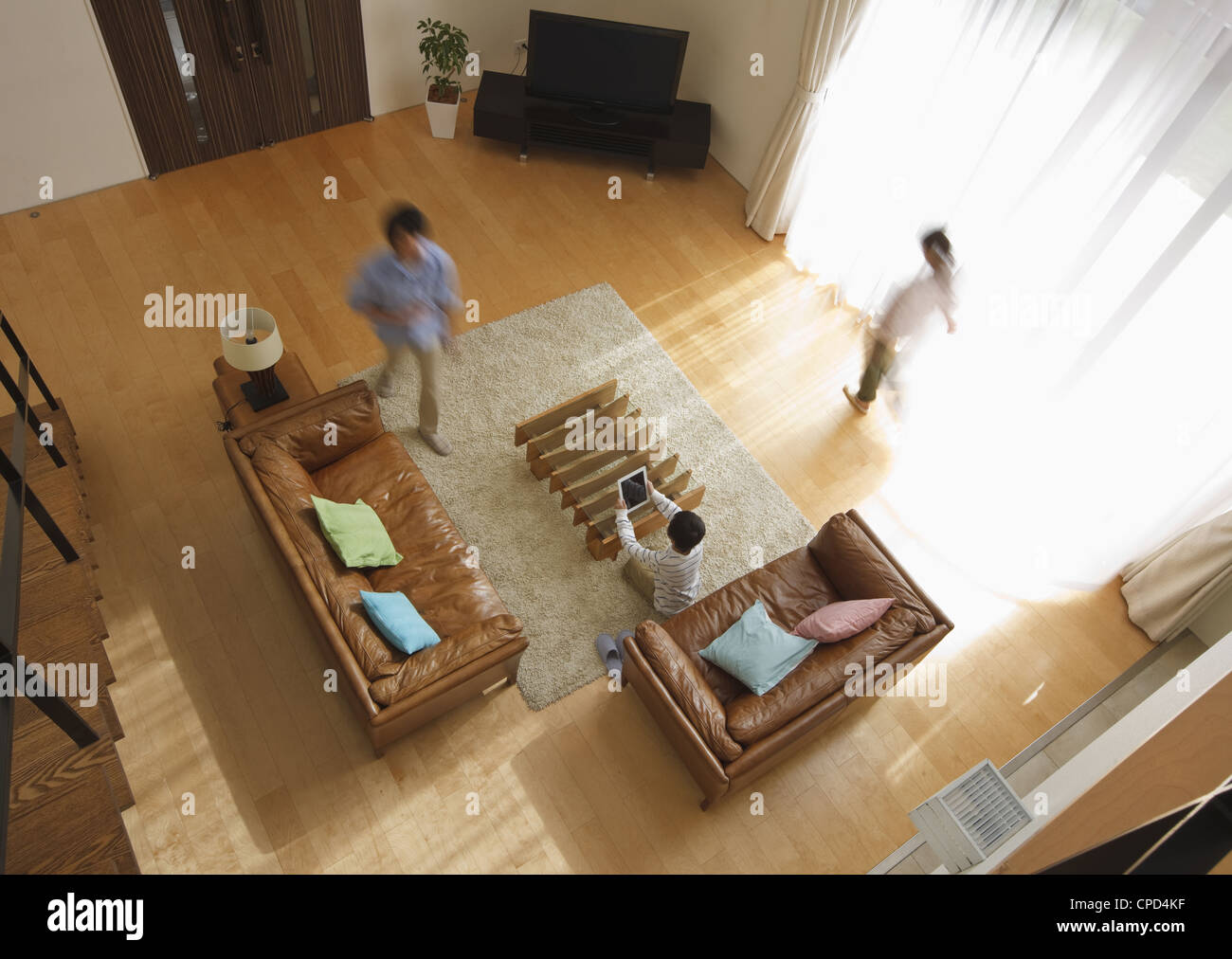 Living room viewed from above Stock Photo - Alamy
