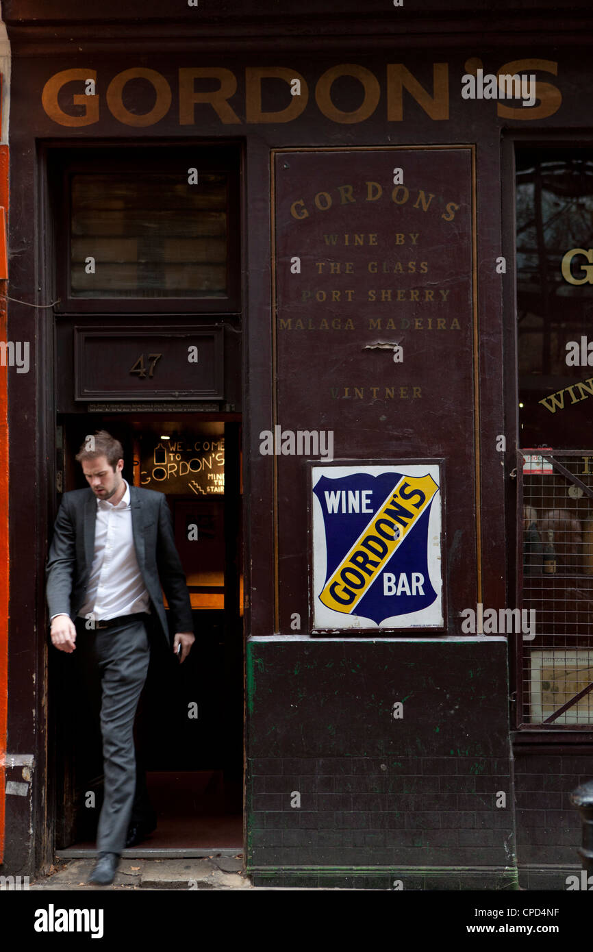 Gordon’s Wine Bar London UK Stock Photo - Alamy