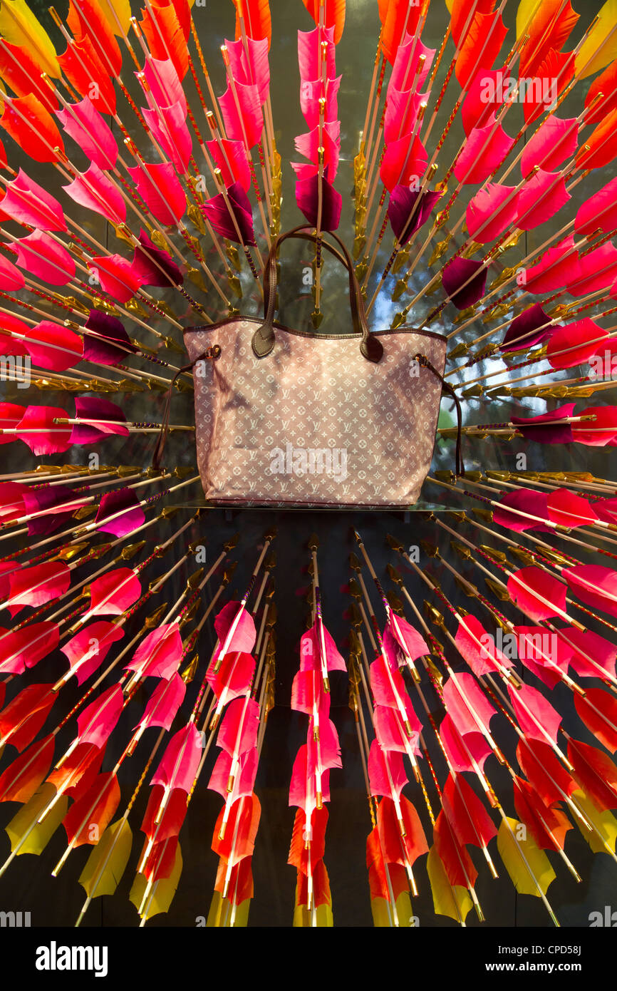 bag displayed in a showcase Louis Vuitton Stock Photo - Alamy