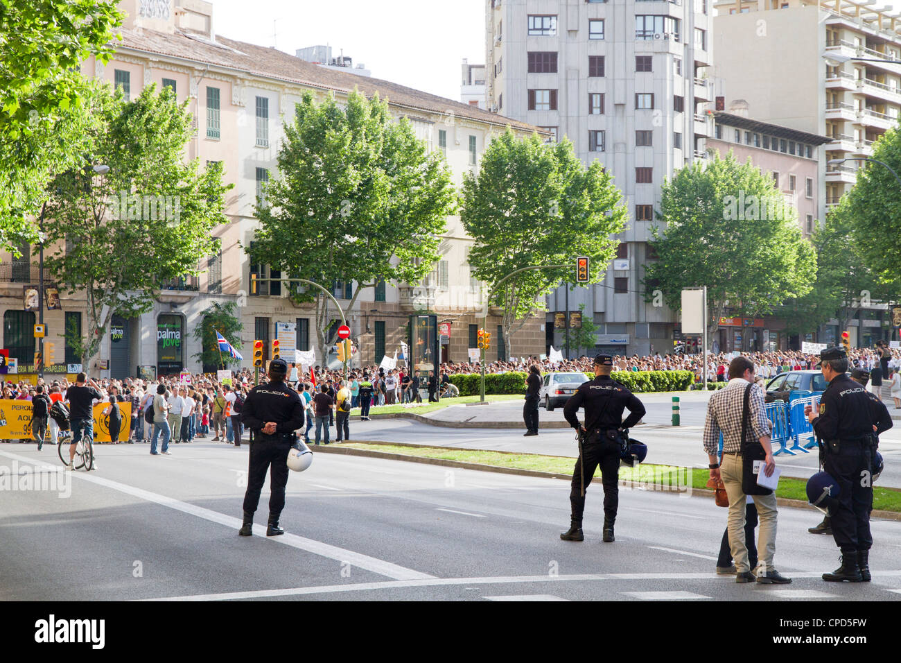 Protesters during 15th May protest under the social movement indignant ...