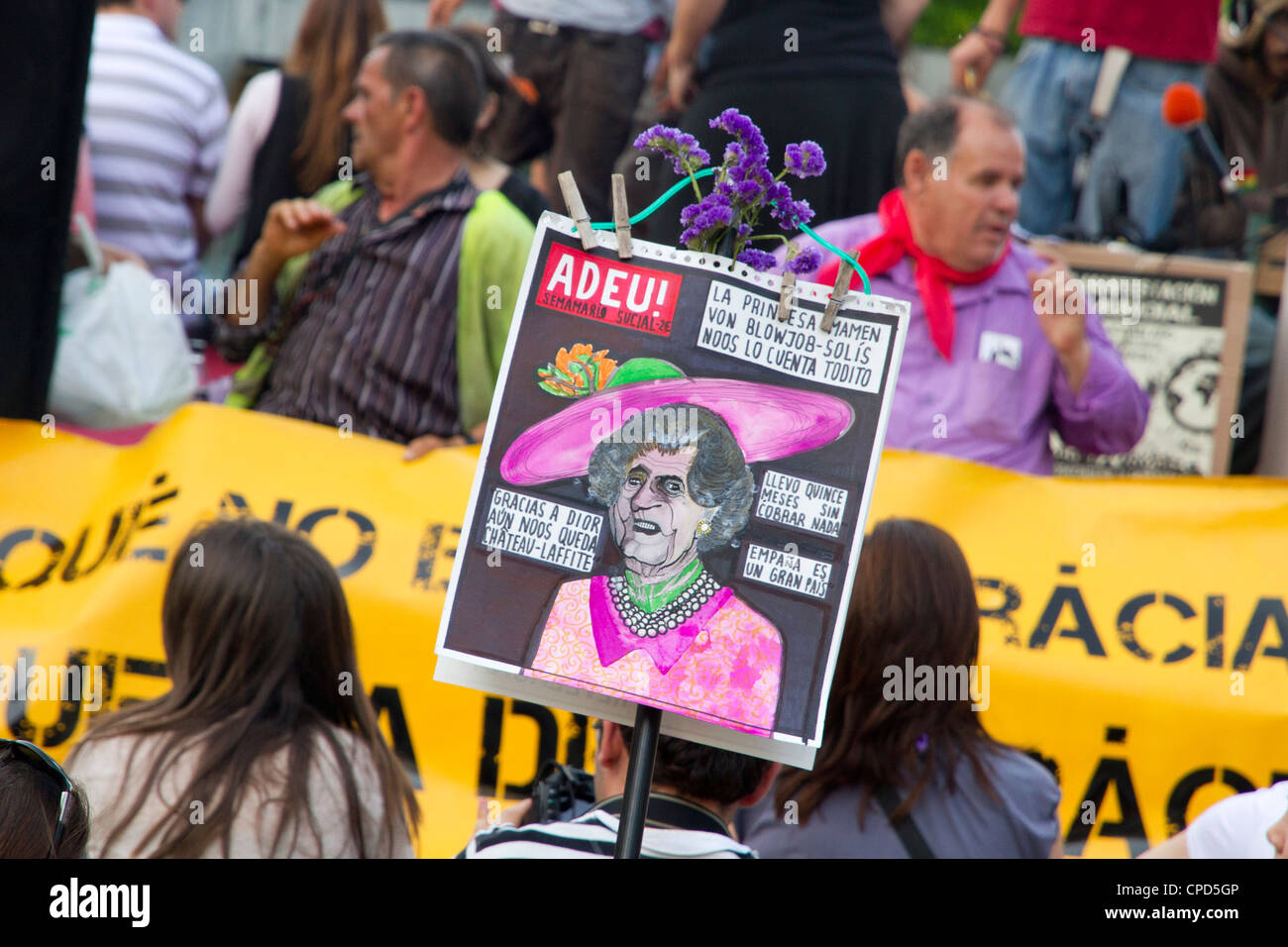 Protesters during 15th May protest under the social movement indignant ...