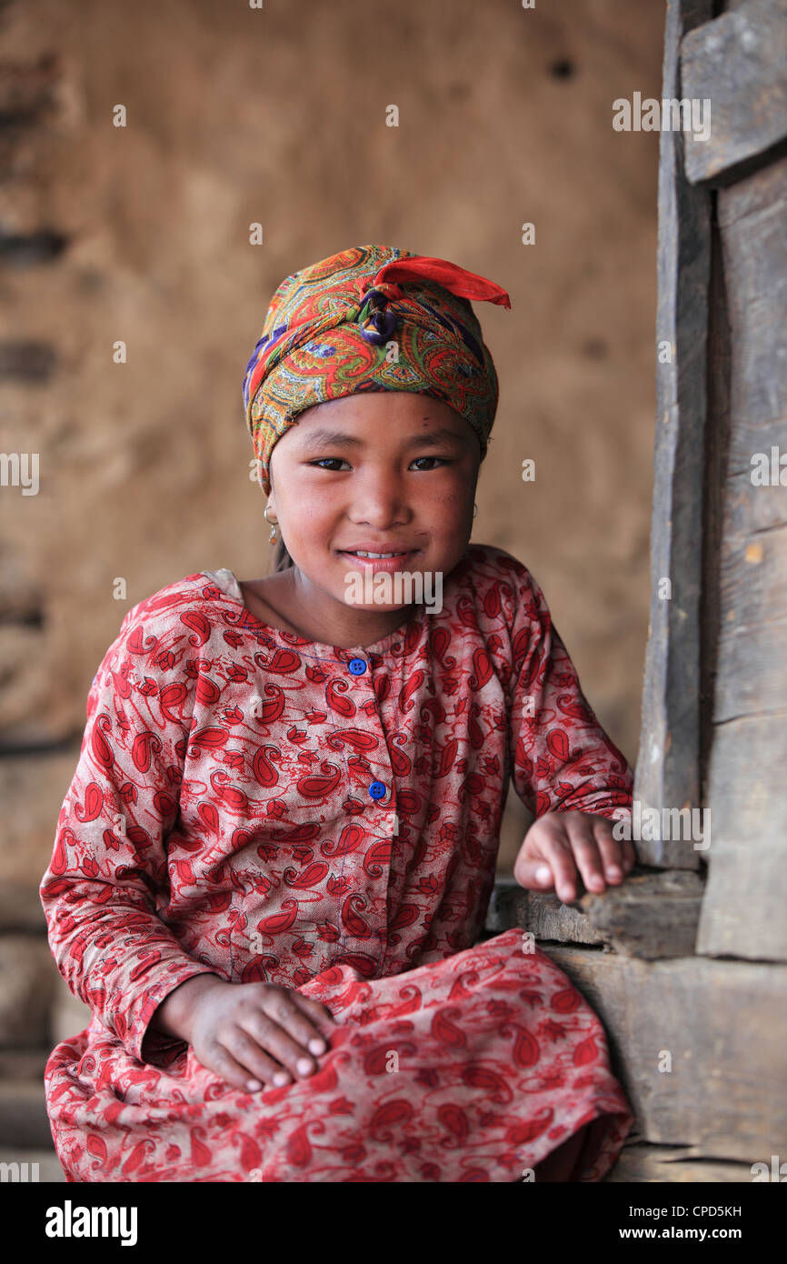 Nepali Tamang rural girl Stock Photo - Alamy