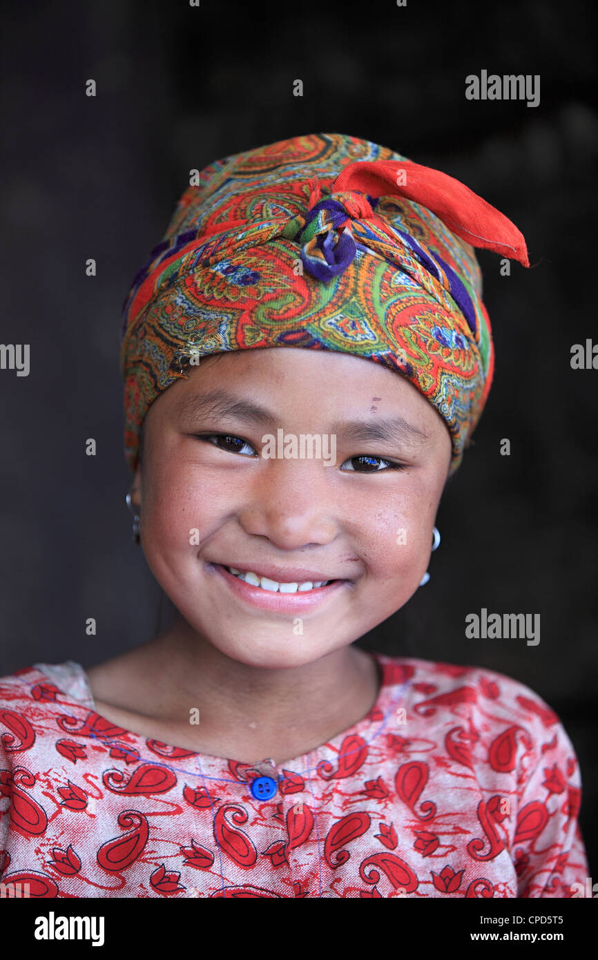 Nepali Tamang rural girl Stock Photo - Alamy