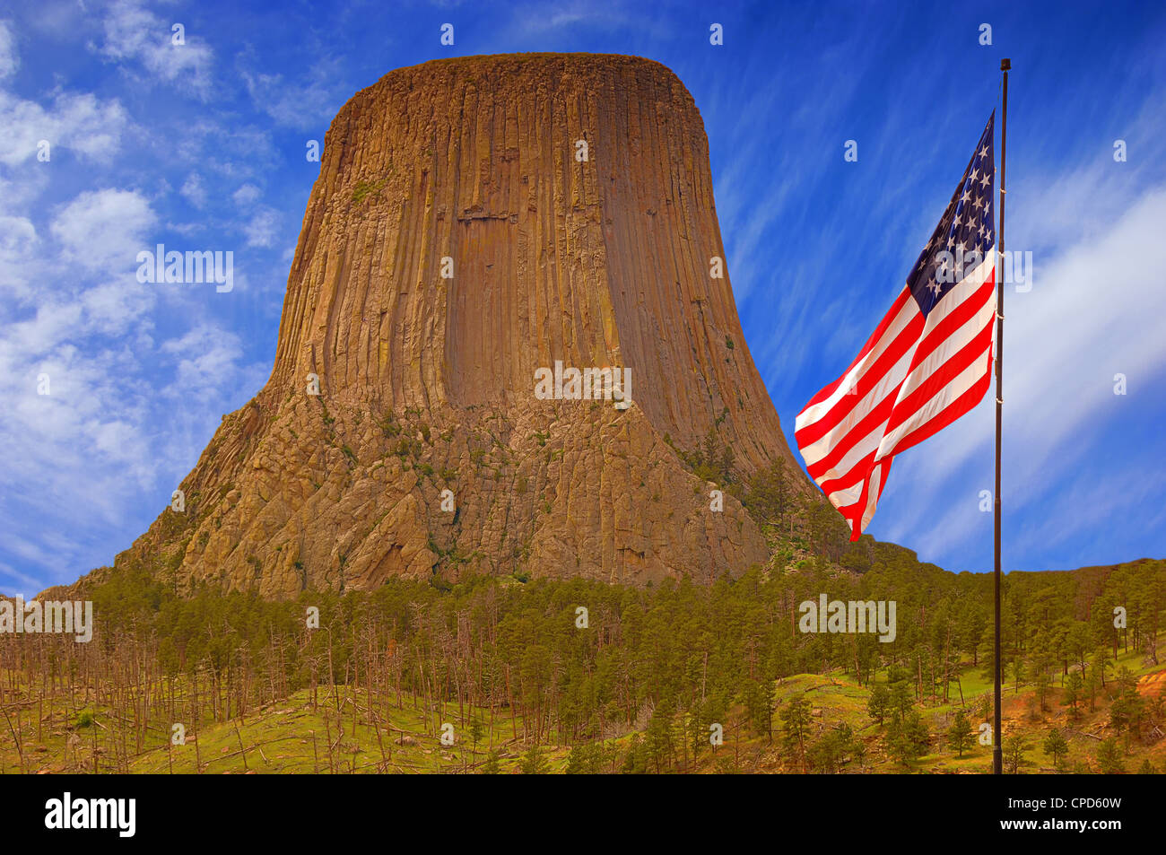Devils Tower National Monument, a unique and striking geologic wonder ...