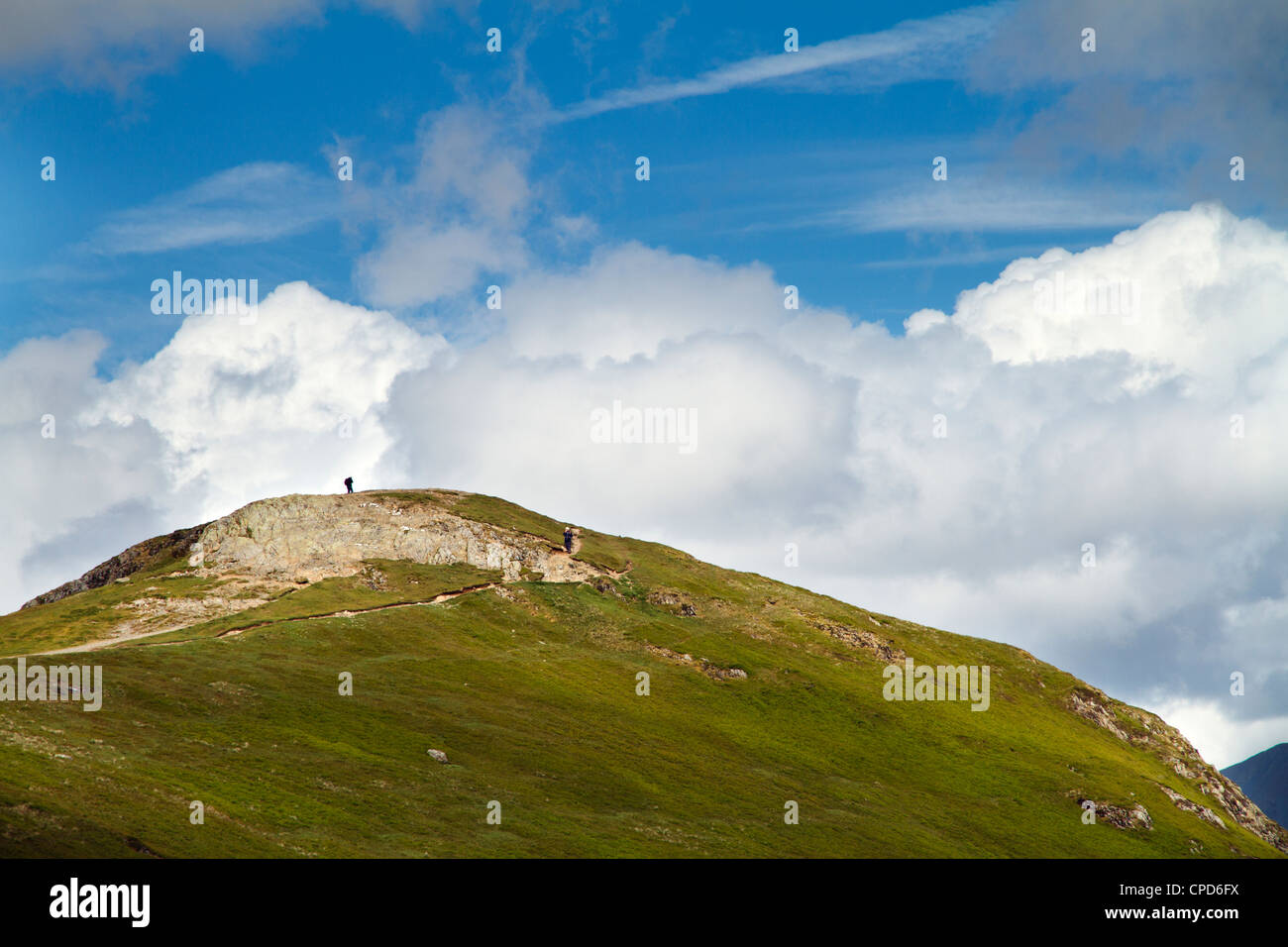 Catbells 452 mtr Mountain Summit High Above Derwent Water, Borrowdale ...