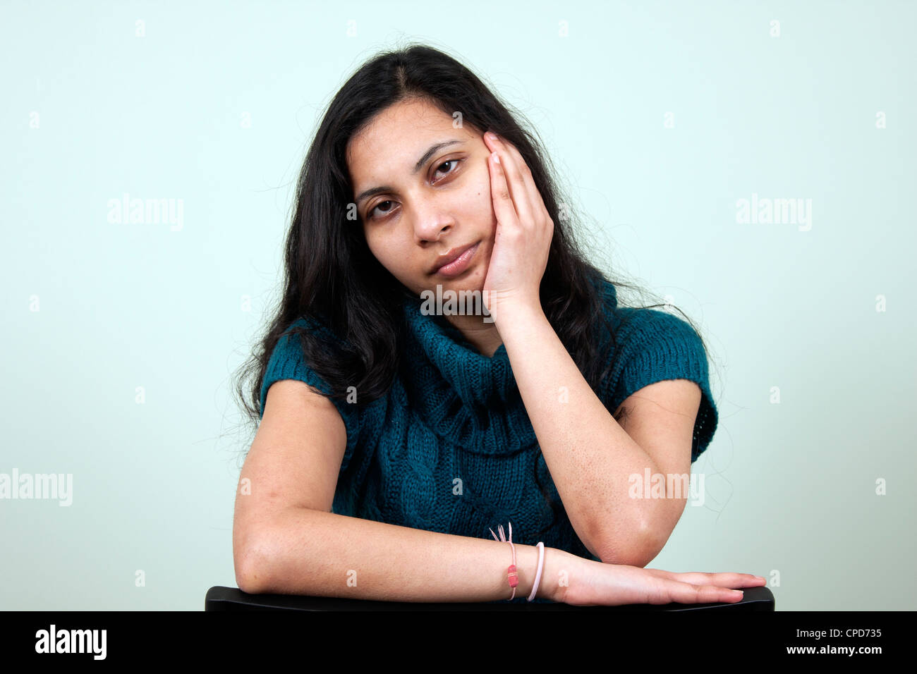 As Indian female feeling low Stock Photo - Alamy