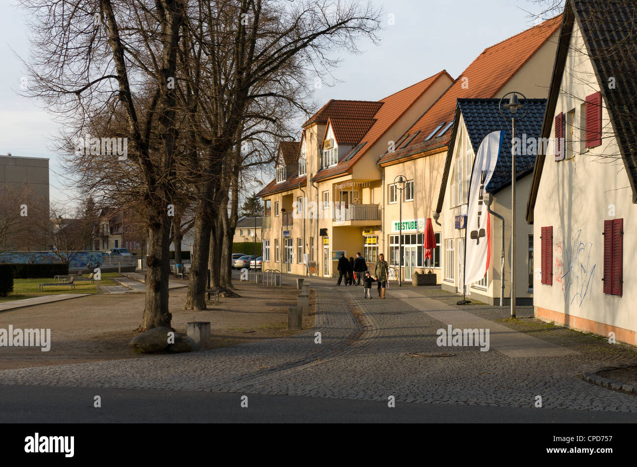 The streets and houses of the old city. Senftenberg. Germany Stock ...