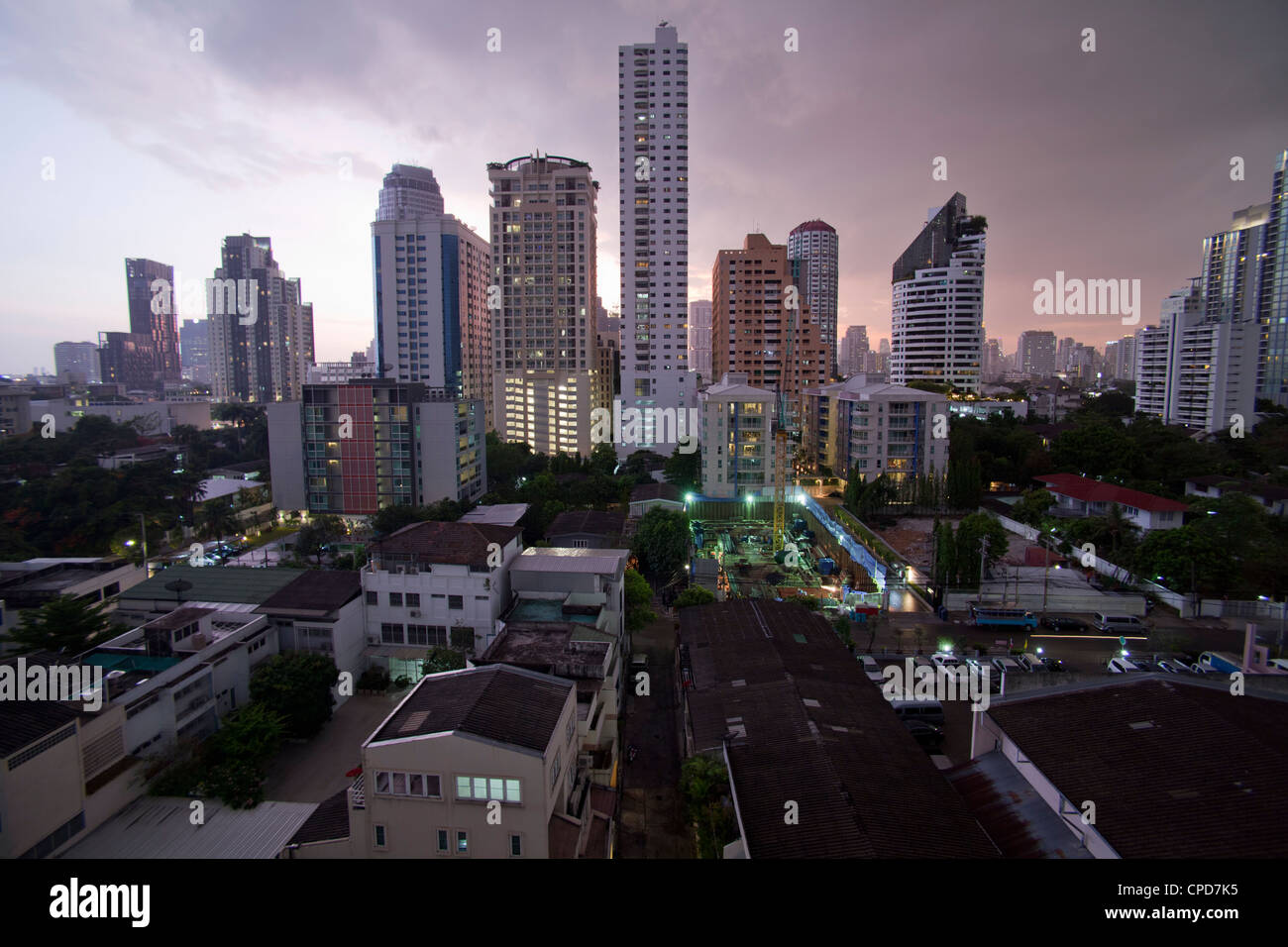 night view of Bangkok landscape, Thailand Stock Photo - Alamy