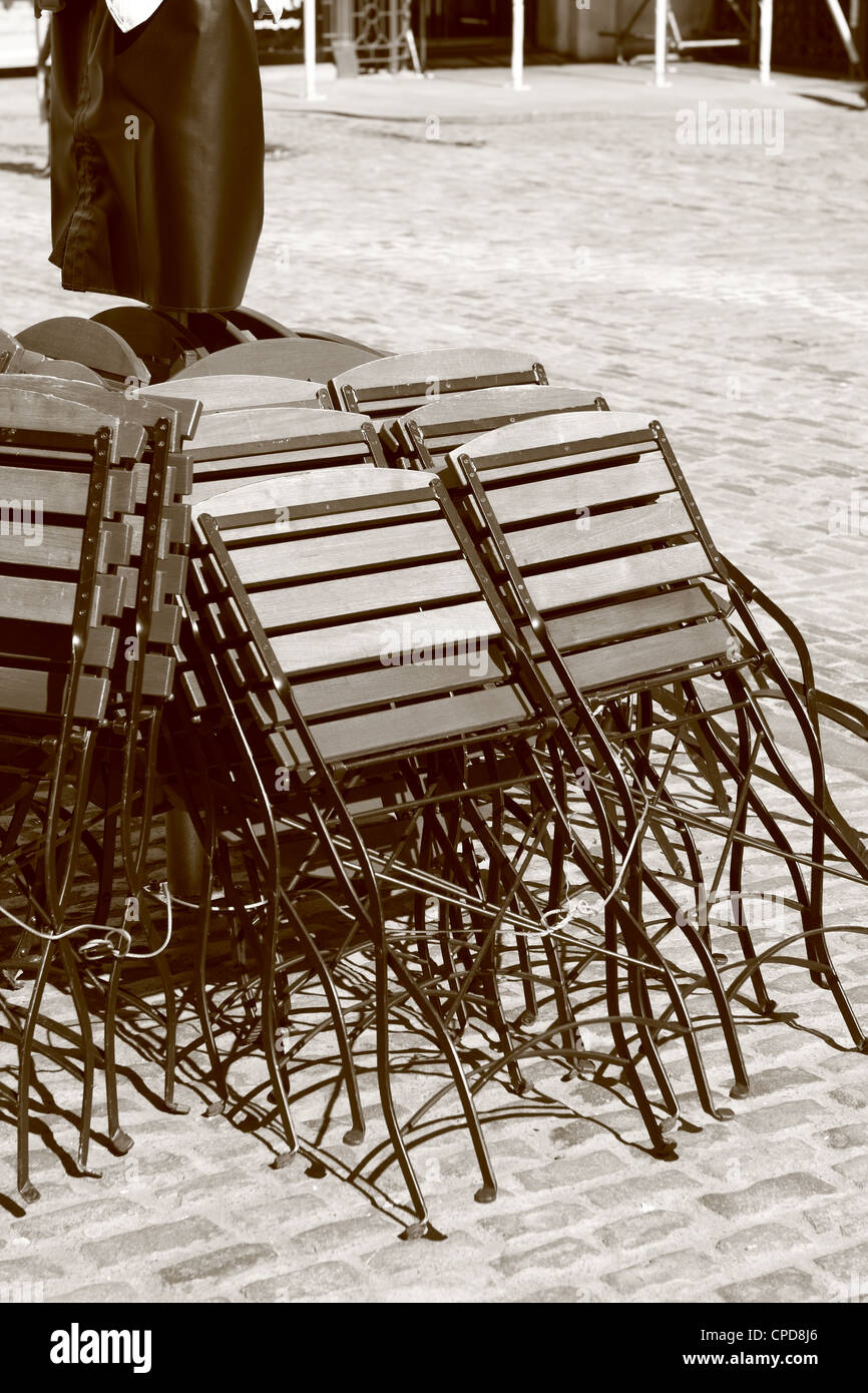 Chained chairs hi-res stock photography and images - Alamy