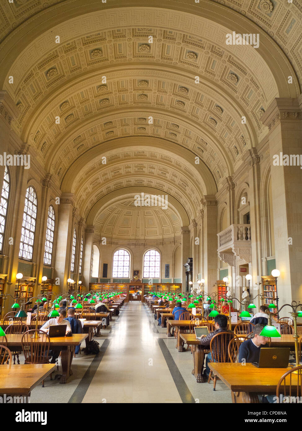 Reading in the Boston Public Library Stock Photo - Alamy