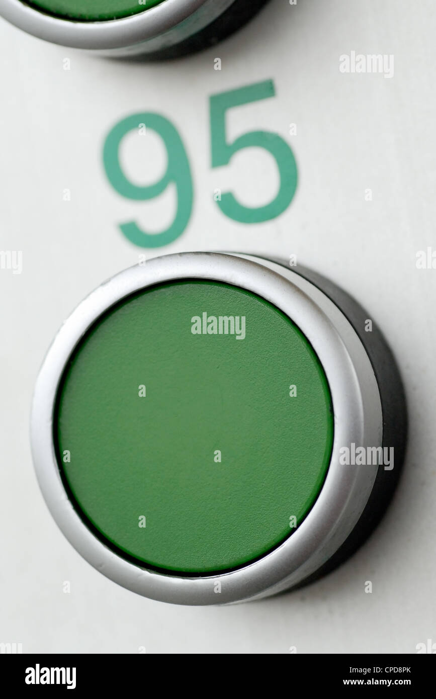 Octane 95 unleaded button Stock Photo - Alamy