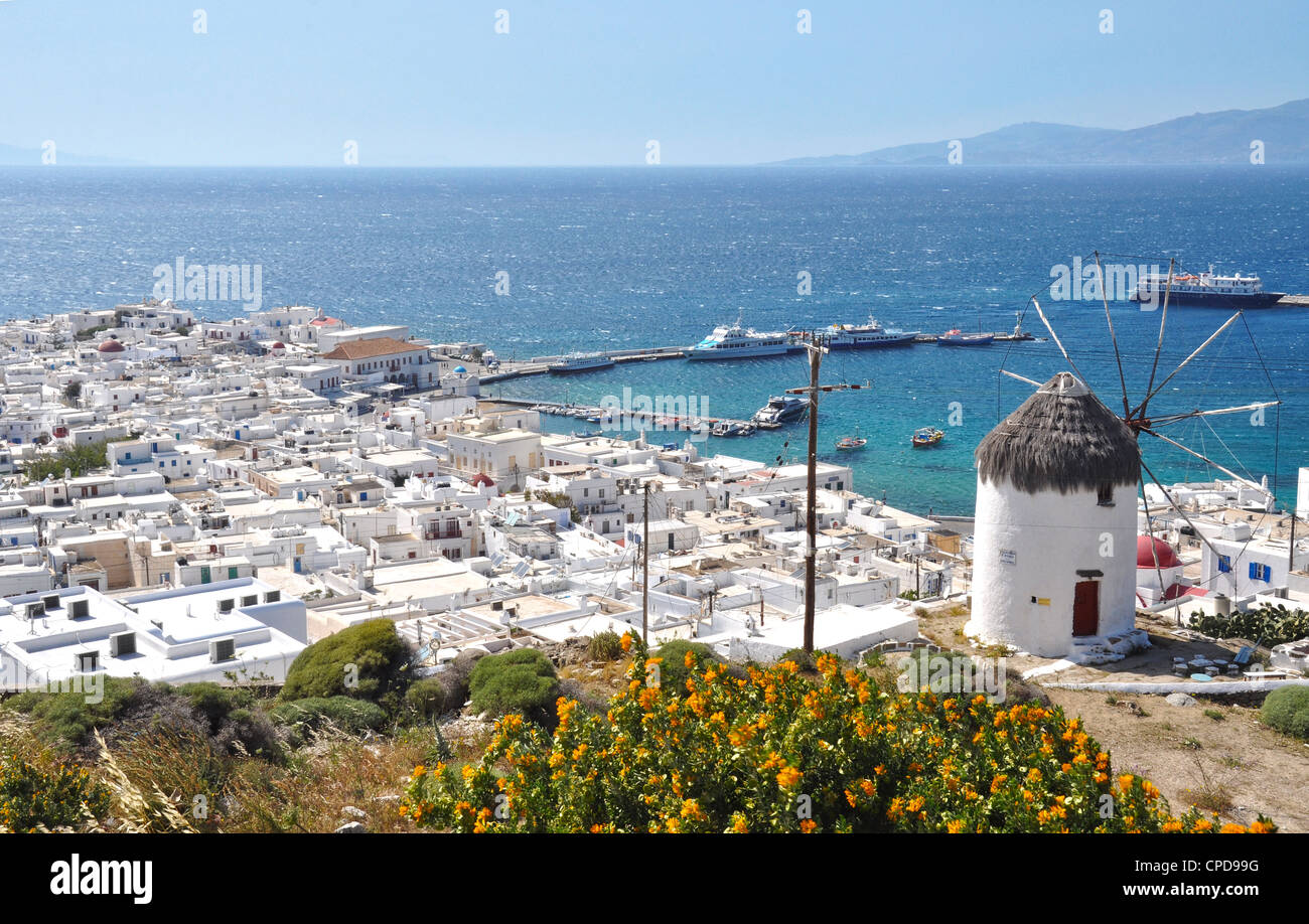 Mykonos town day view hi-res stock photography and images - Alamy