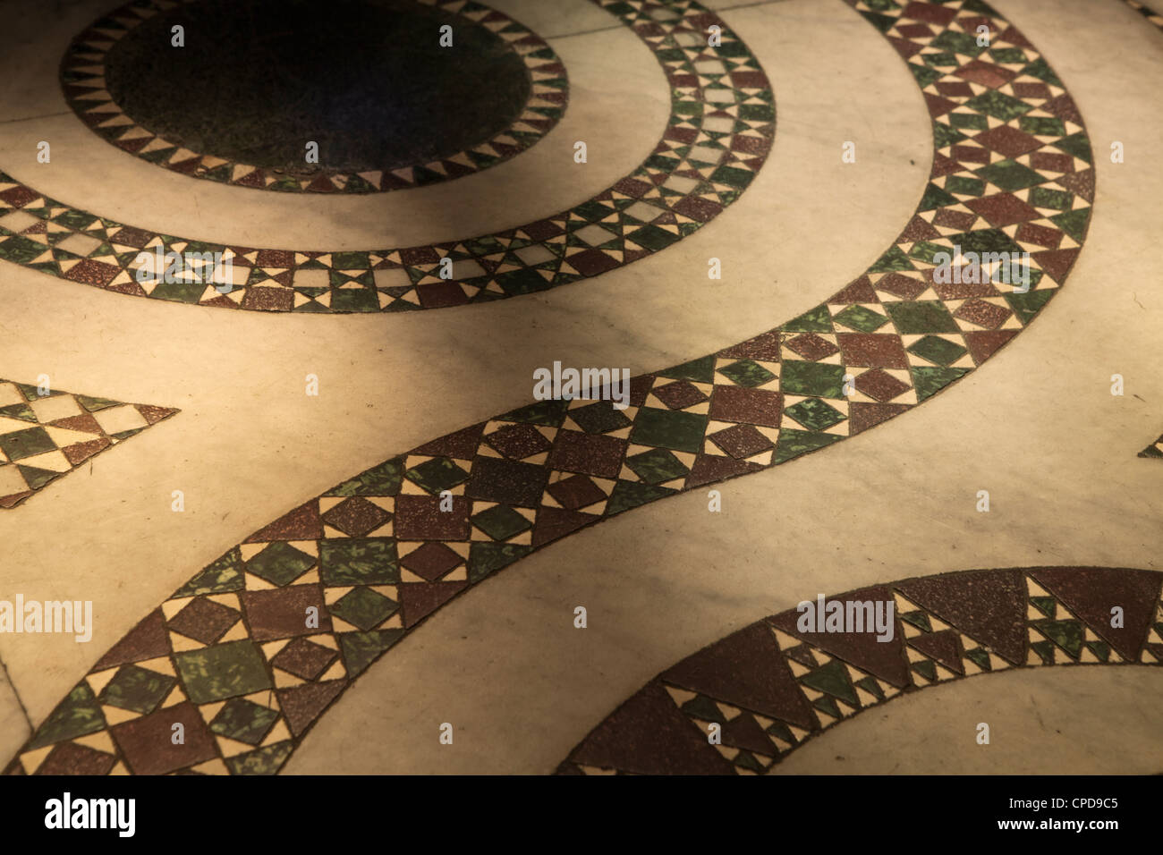 Cosmatesque patterned ornamental floor in church of Saint Mary in ...