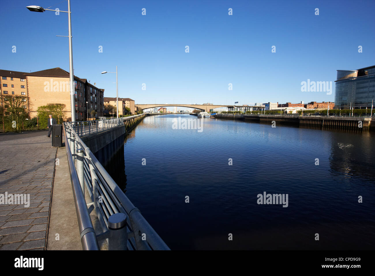 river clyde between anderston and tradeston Glasgow Scotland UK Stock ...
