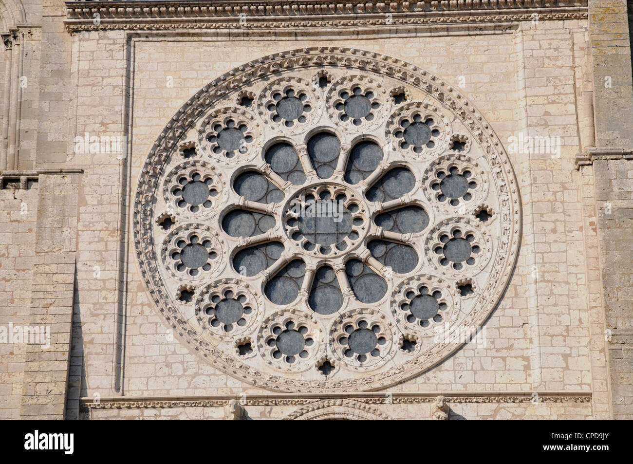 Chartres Cathedral Rose Window And Lancets