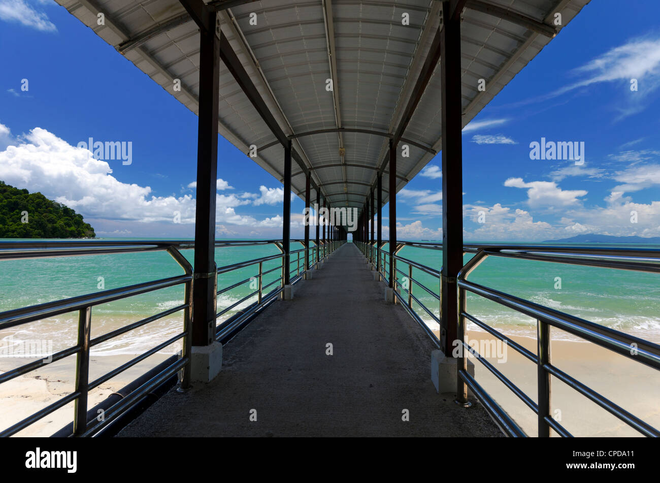 Pier over the beach in Penang island, Malaysia Stock Photo - Alamy