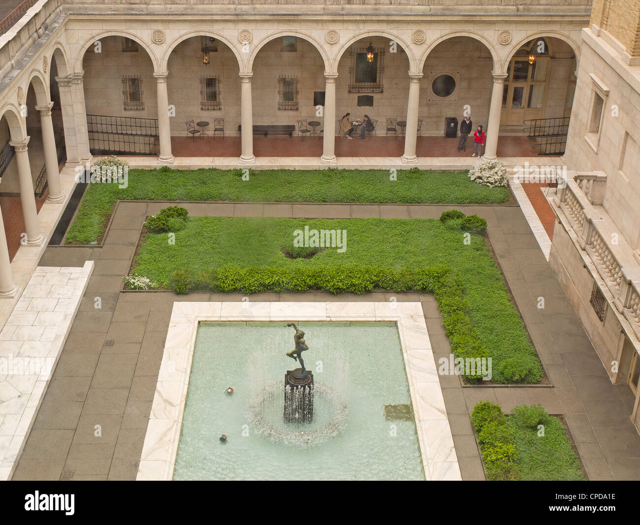 Boston Public Library courtyard Stock Photo - Alamy
