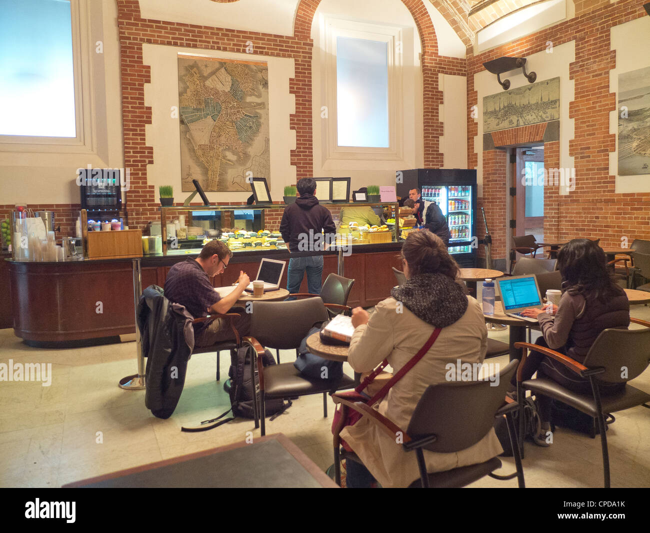 Reading in the Boston Public Library Stock Photo - Alamy