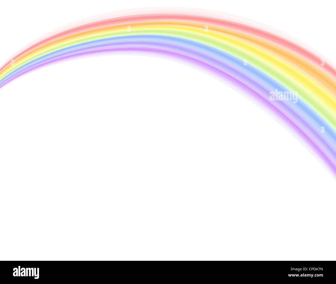 Colorful rainbow over white background. Room for your text Stock Photo ...