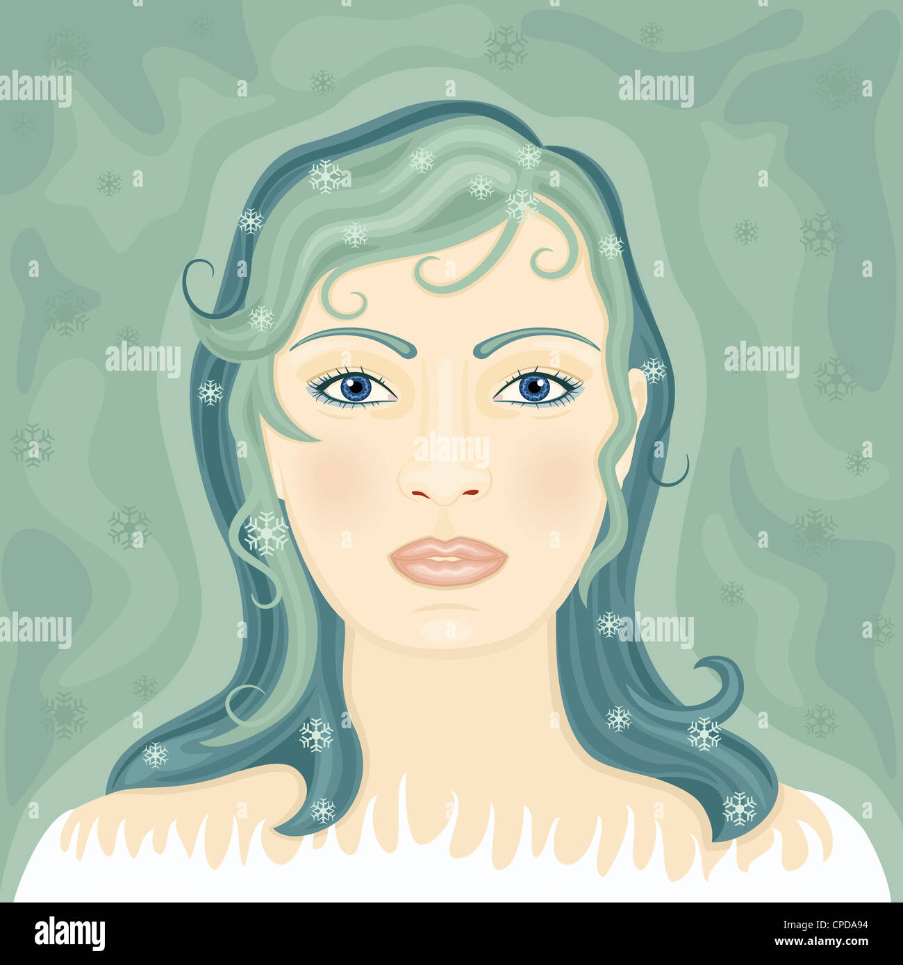 Symbol of winter - portrait of the beautiful Snow Queen Stock Photo - Alamy