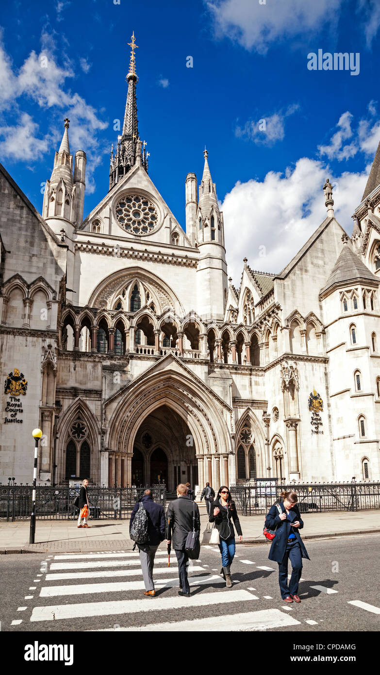 The Royal Courts of Justice, Fleet Street, London, England Stock Photo ...