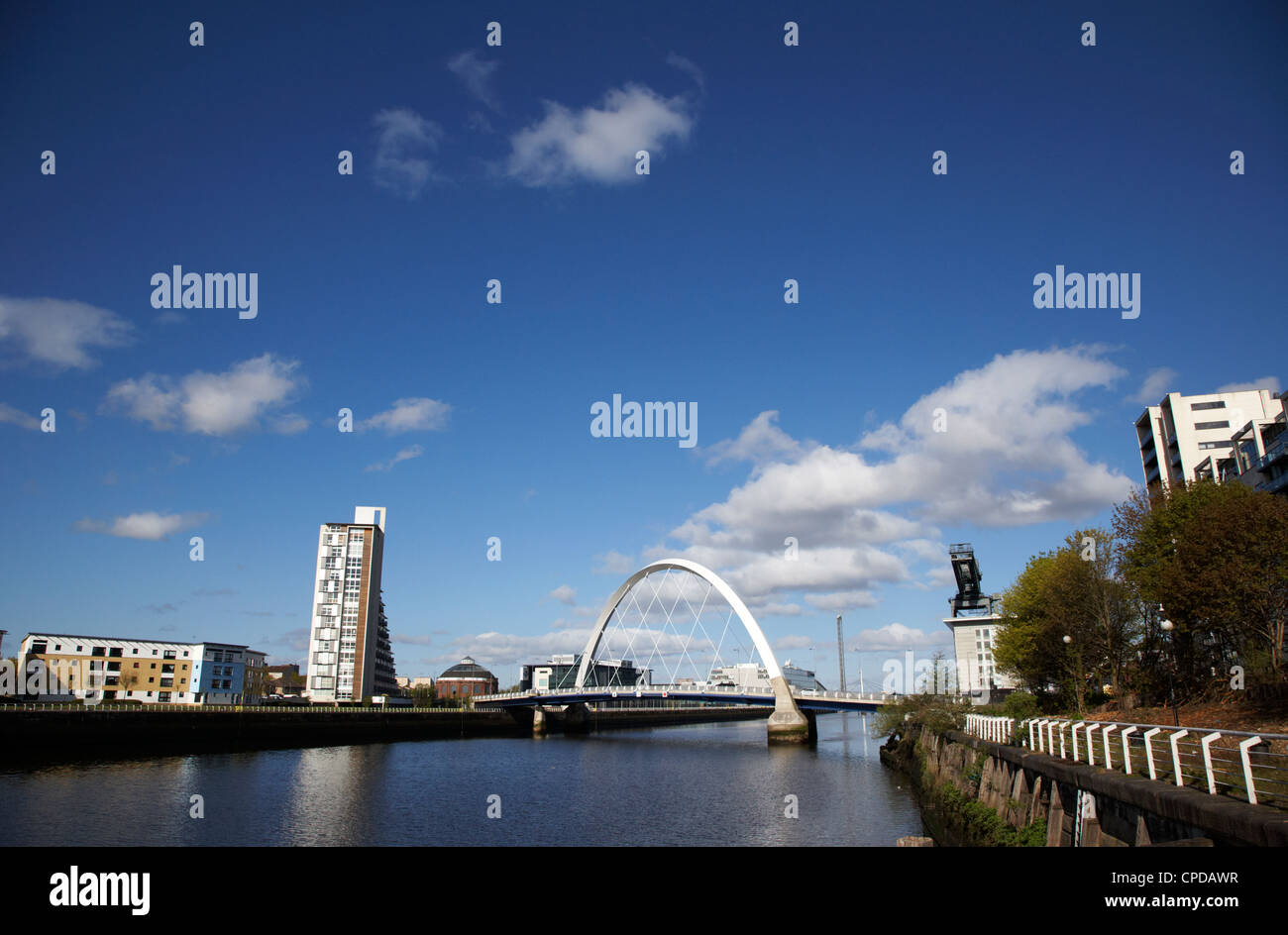 The Clyde Arc bridge over the river clyde in Glasgow Scotland UK Stock ...