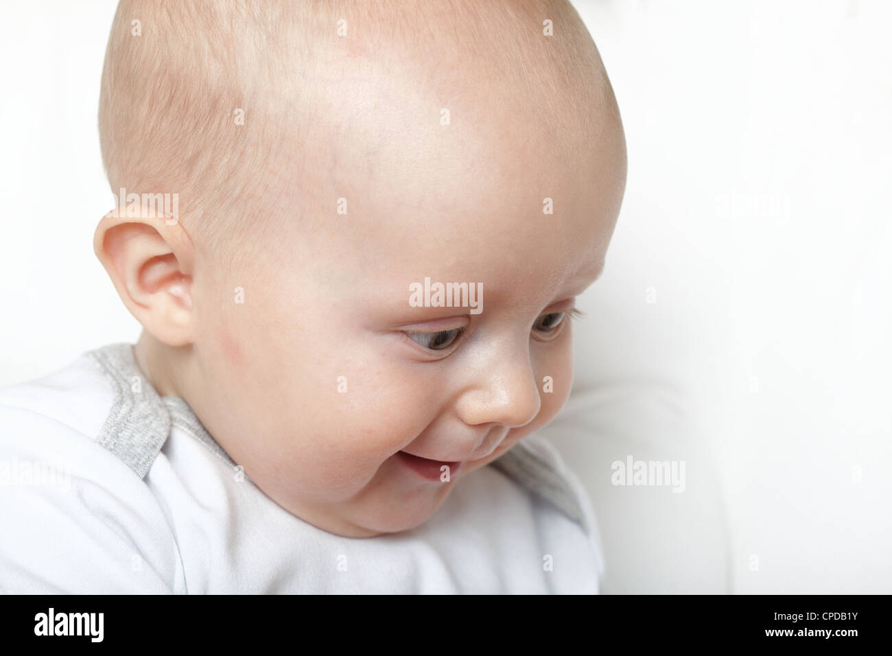 portrait of 6 months male child baby boy in blue eye Stock Photo - Alamy