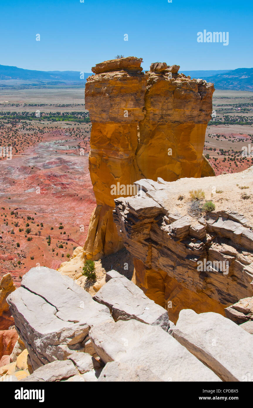 chimney rock rocks ghost ranch Abiquiu Nm Stock Photo - Alamy