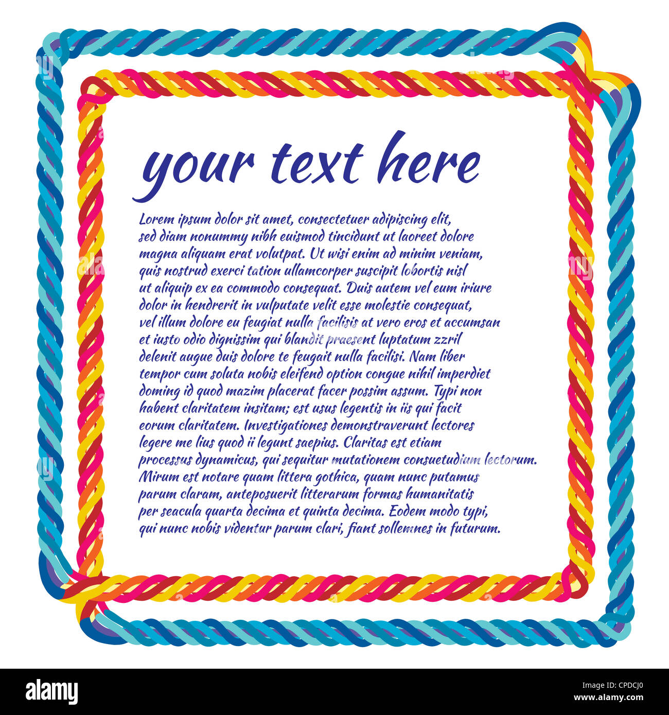 illustration of a colorful rope frames for background use Stock Photo ...