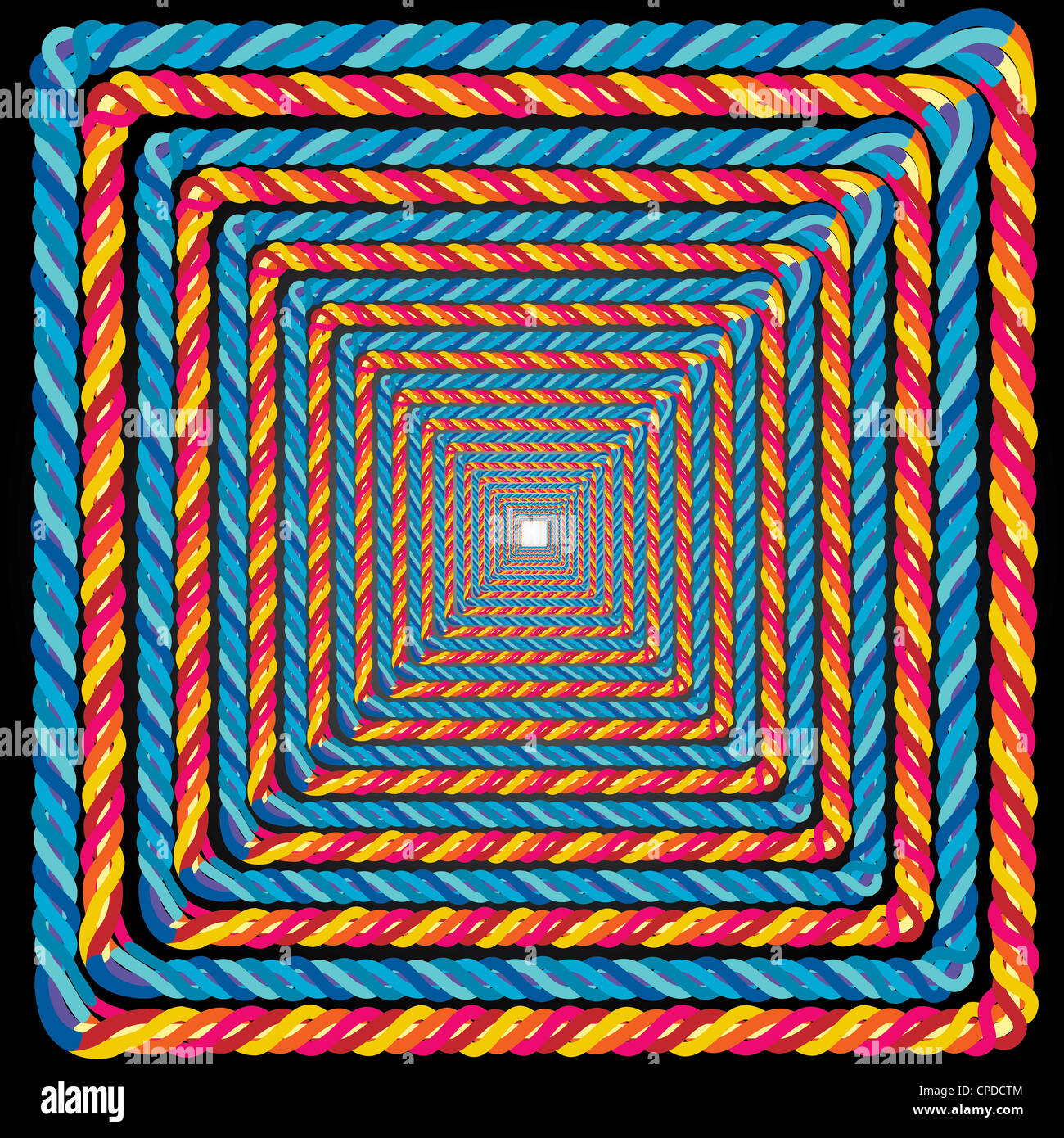 illustration of a colorful rope frame illusion for background use Stock ...