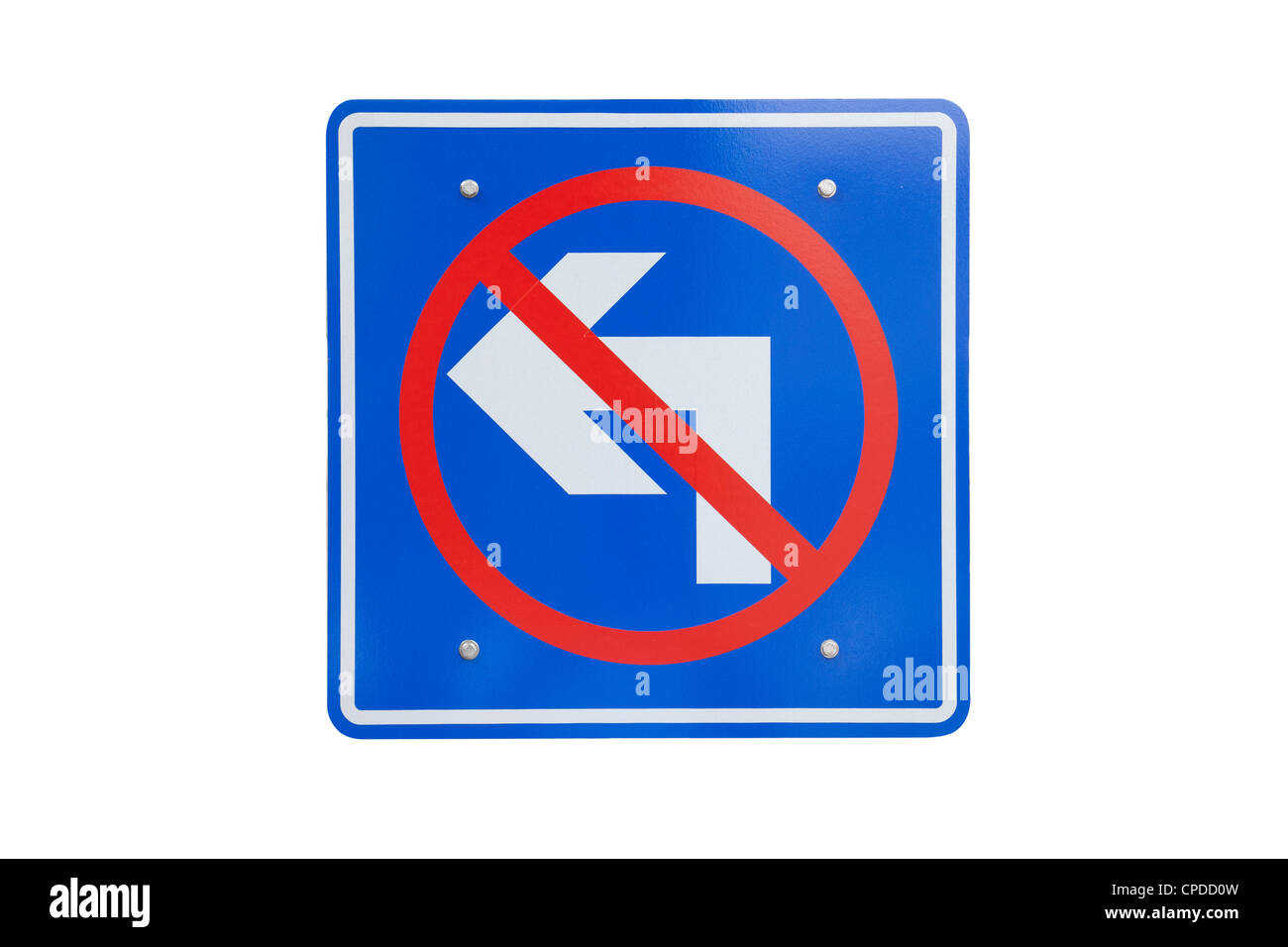 No left turn traffic sign hi-res stock photography and images - Alamy