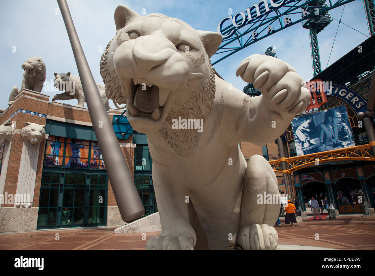 Entrance to the Tigers stadium, Detroit, Michigan Stock Photo - Alamy