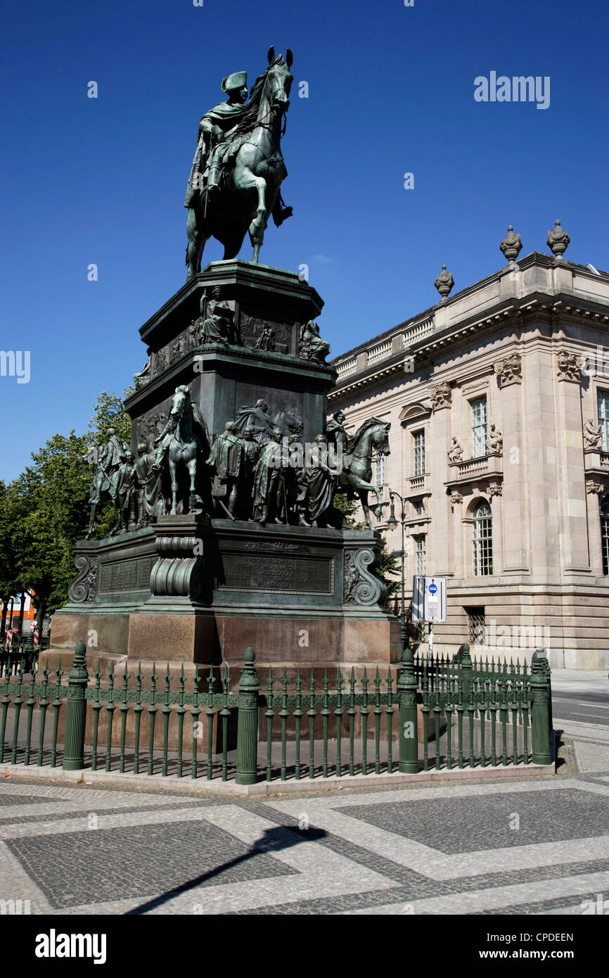 Friedrich Monument, Unter den Linden, Berlin, Germany, Europe Stock ...