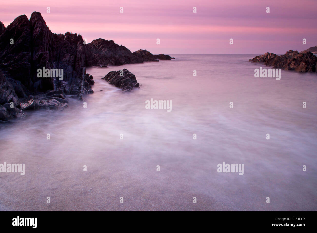 Combesgate Beach, Devon, England, United Kingdom, Europe Stock Photo ...