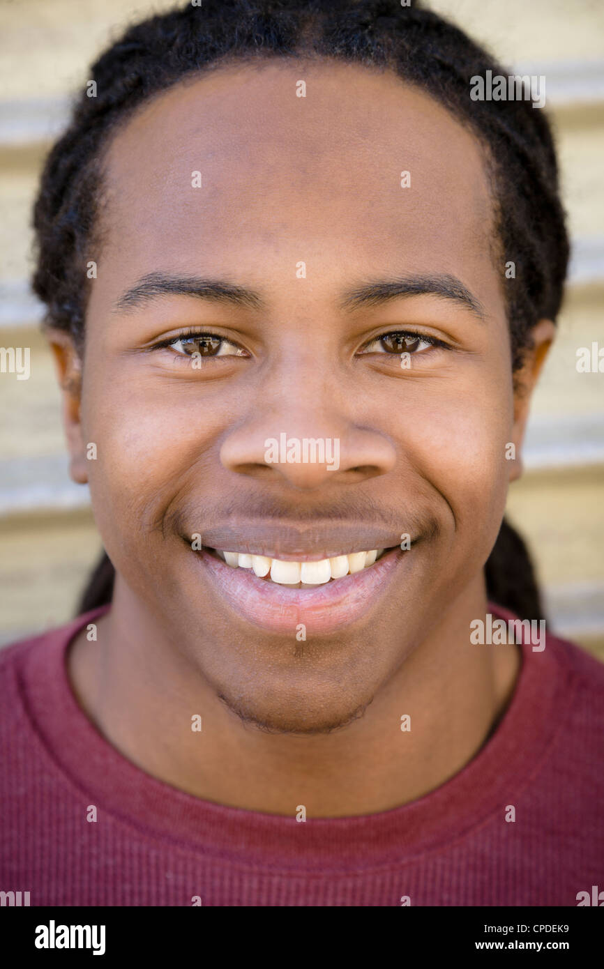 Smiling Black man Stock Photo - Alamy