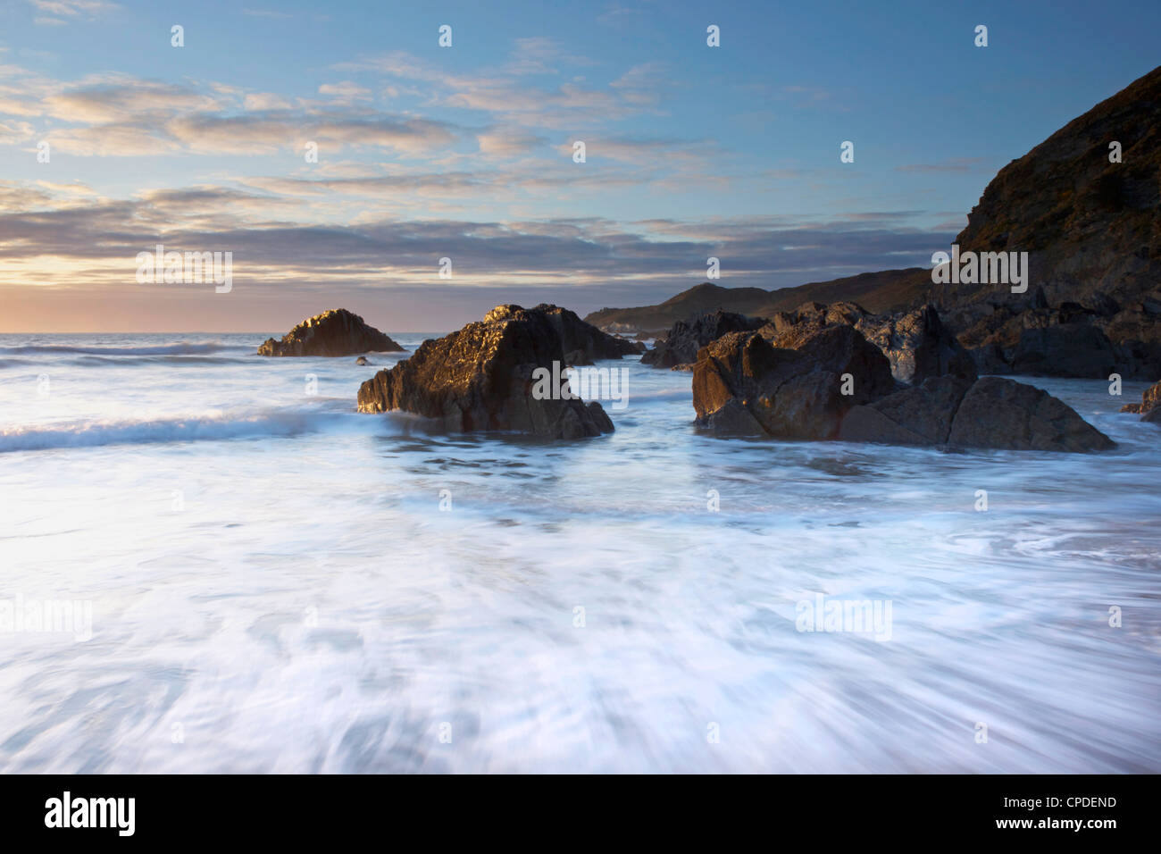 Combesgate Beach, Devon, England, United Kingdom, Europe Stock Photo ...