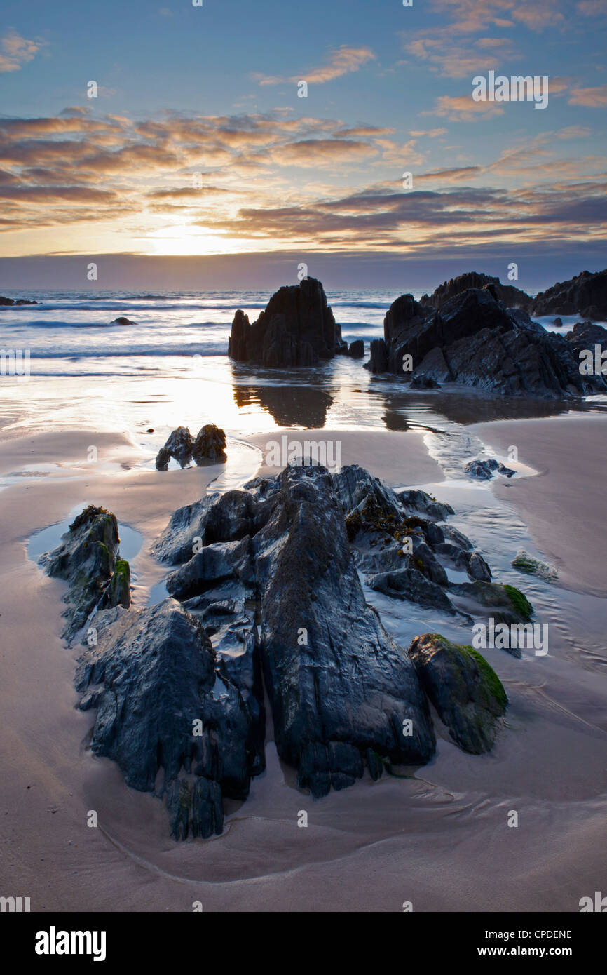 Combesgate Beach, Devon, England, United Kingdom, Europe Stock Photo ...