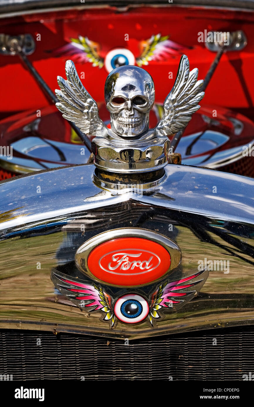 Clunes Australia / Close up detail of a 1929 model Ford Pickup car on ...