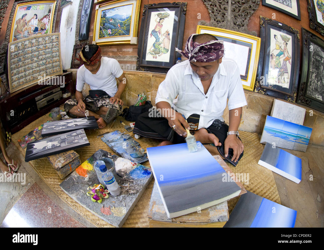 Balinese artists, Ubud, Bali, Indonesia Stock Photo - Alamy