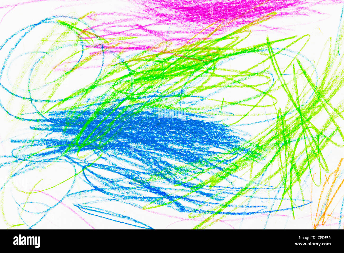 A chaotic colored pencil drawing drawn by children Stock Photo - Alamy